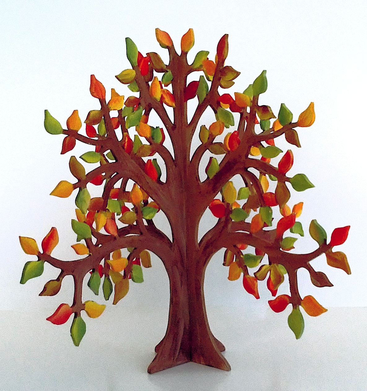 Colorful Autumn Tree Scroll Saw Woodworking Crafts